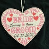 Bride and Groom Heart Stuffy, ITH, Embroidery Design. Wedding Day ...