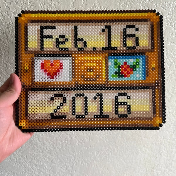Stardew Valley: Anniversary Clock | Perler Bead Art | Magnets ...