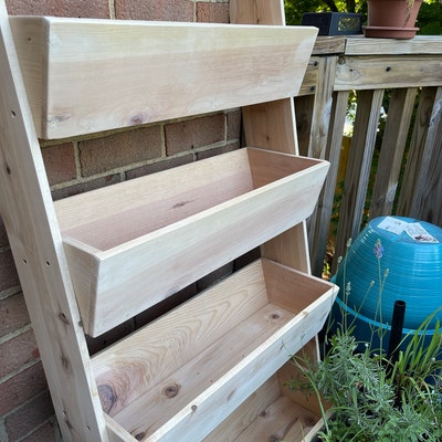Vertical CEDAR Planter Box Ladder, 24 Sizes - Etsy