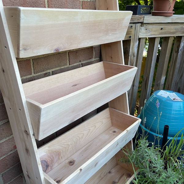 Vertical CEDAR Planter Box Ladder, 24 Sizes! - Etsy