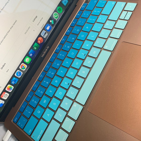 Blue MacBook Keyboard Keys Skin MacBook Keys Stickers MacBook Air 13 ...
