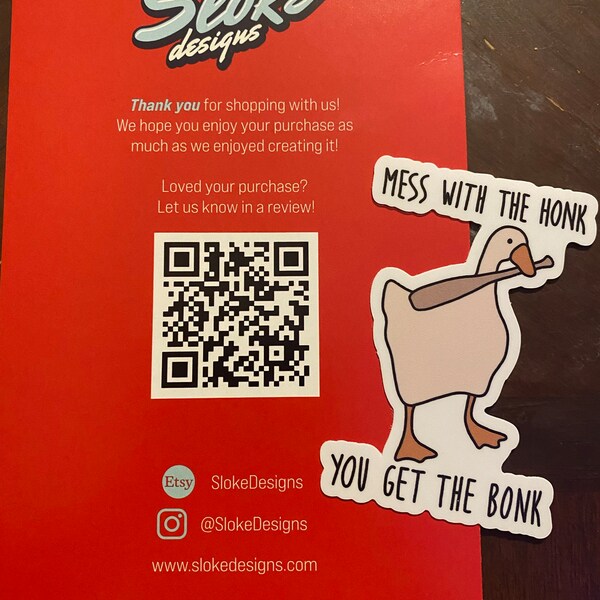 Mess With the Honk You Get the Bonk Sticker | Laptop Sticker | Water ...
