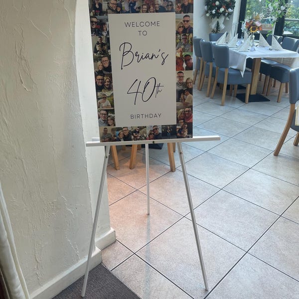 Blue Elephant Crown Welcome Board Sign Personalised Baby Shower ...