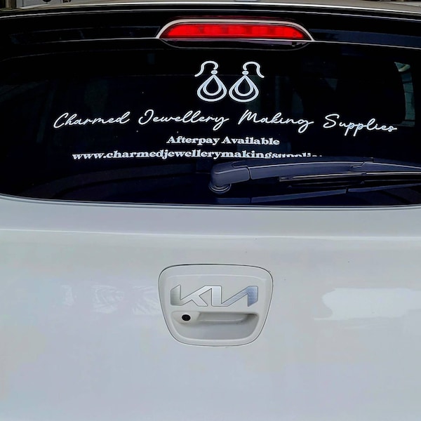 Business Car Window Decal, Company Logo Car Sticker, Custom Car Truck ...