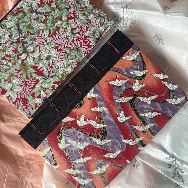 Japanese Print Journal A5 Handmade Silk/chiyogami Journal Small Silk ...
