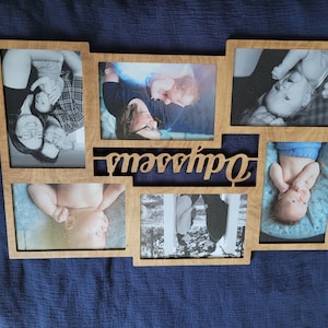 Custom Text Photo Collage Frame Personalized Photo Frame - Etsy