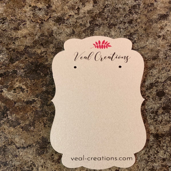 Custom Earring Cards With Your Logo Jewelry Display Cards Fancy Die Cut ...