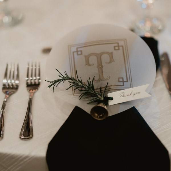 6”/7”/8” Circle Menu Cards, Round Menu for Standard Dinner Plates ...