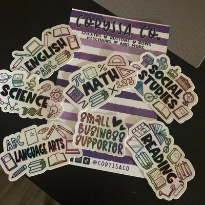 Choice of School Subject Stickers Course Labels School - Etsy