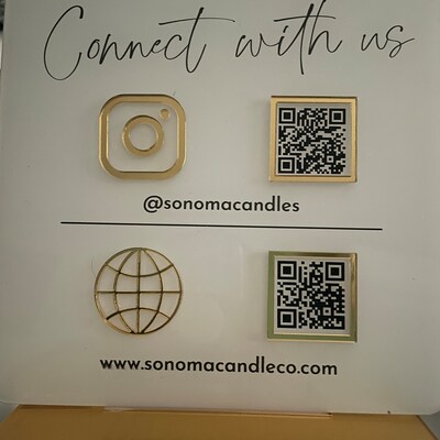 Mini QR Code Display Sign Social Media QR Code Salon Sign - Etsy UK