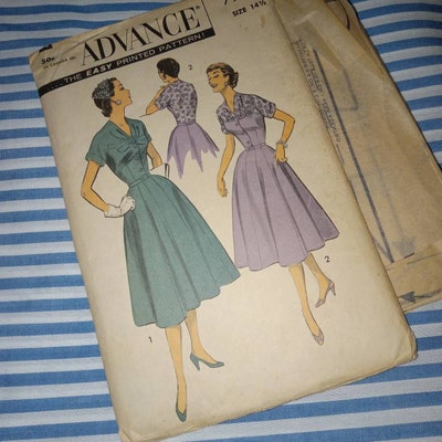 One Piece Dress Sewing Pattern Vogue 9731 Size 12 Bust 32 Hip 34 ...