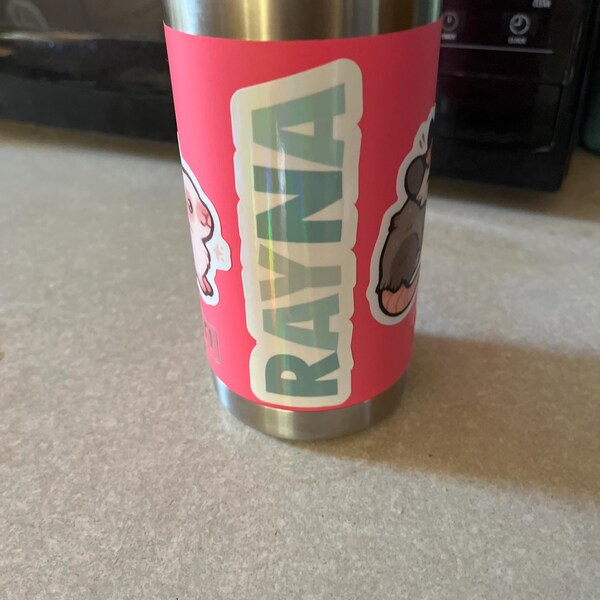 Waterproof Name Sticker, Personalized Vinyl Sticker, Name Sticker ...