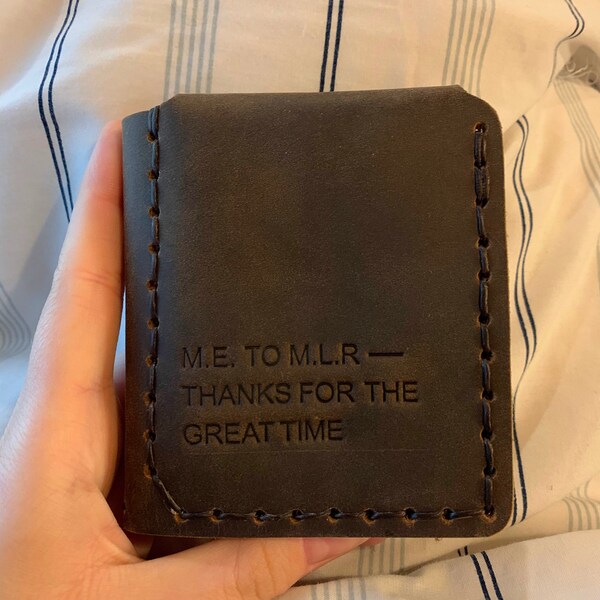 Leather Wallet, Walter Mitty Wallet, Trifold Wallet, Wedding Present ...