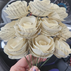 Custom Song Lyrics Paper Flowers, Wedding Vows, Paper Anniversary ...
