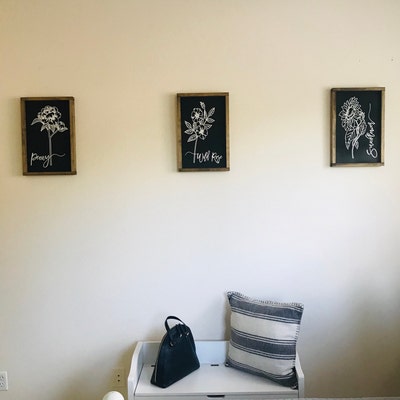 Botanical Flower Sign 12x18. Botanical Sign, Farmhouse Entry Sign ...