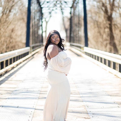 New Two Piece Open Belly Convertible Style-pregnancy Dress-mommy to Be ...
