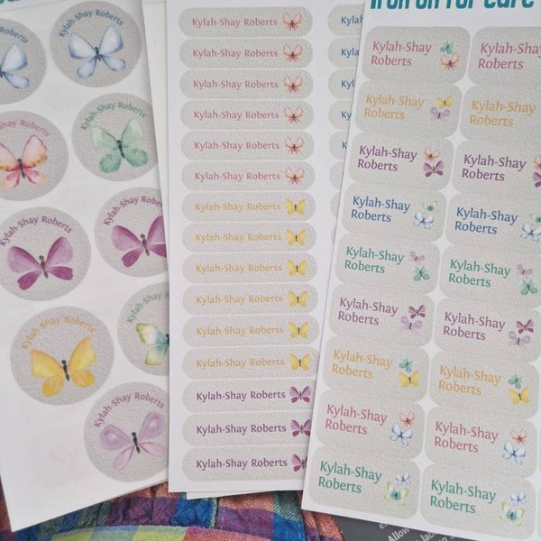 50 or 123 Stick on Name Labels, School Name Stickers, School Name Tags ...