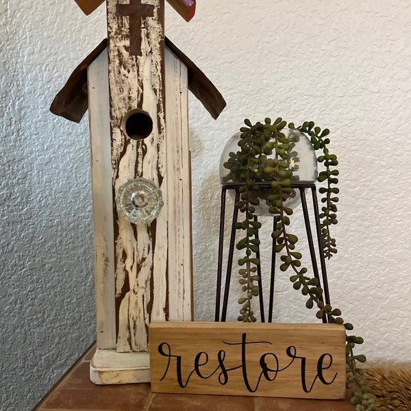 One Little Word - Custom Hand-lettered Wood Sign - Shelf Sitter - Word ...