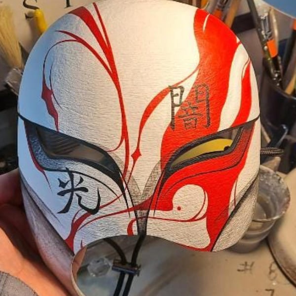Sakura Cherry Blossom Kitsune Mask Half - Resin Japanese Fox Classic ...