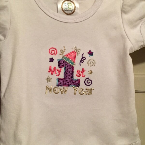 Instant Download My 1st/first New Year Applique Embroidery Design NO ...