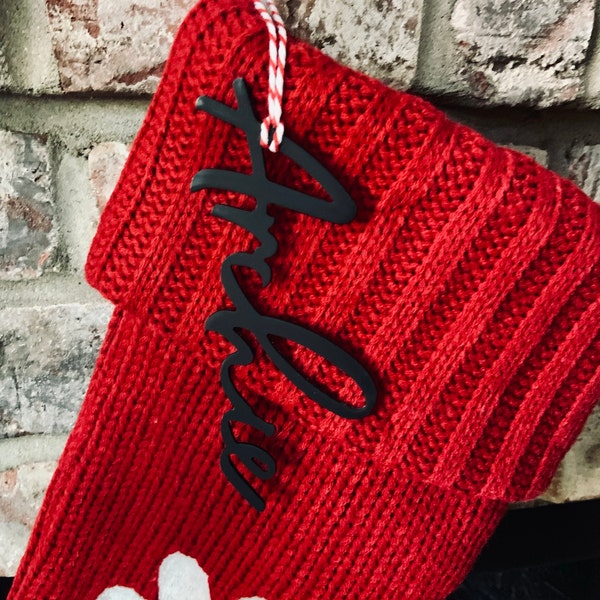 Stocking Name Stocking Names Metal Stocking Name Tag Christmas Decor ...