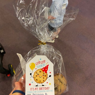 Printable Birthday Treat Tag Classroom Treat Bag Tag Chocolate Chip ...