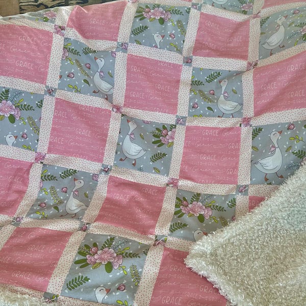 Goose Cotton Fabric by the Yard, Premium Cotton Fabric, Digital Print ...