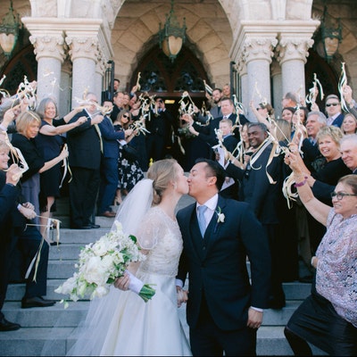 150 Ribbon Wedding Wands Send off Idea Ceremony Exit Ribbon Wedding ...