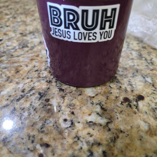 Bruh Jesus Loves You Sticker - Jesus Water Bottle Laptop Sticker ...