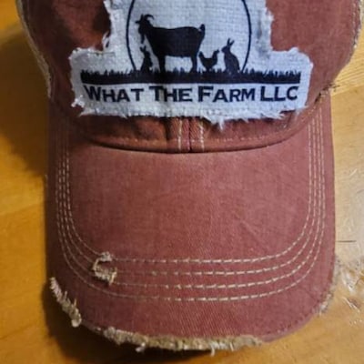 Vintage Logo Hat, Custom Distressed Raggy Patch Hat With Your Logo ...