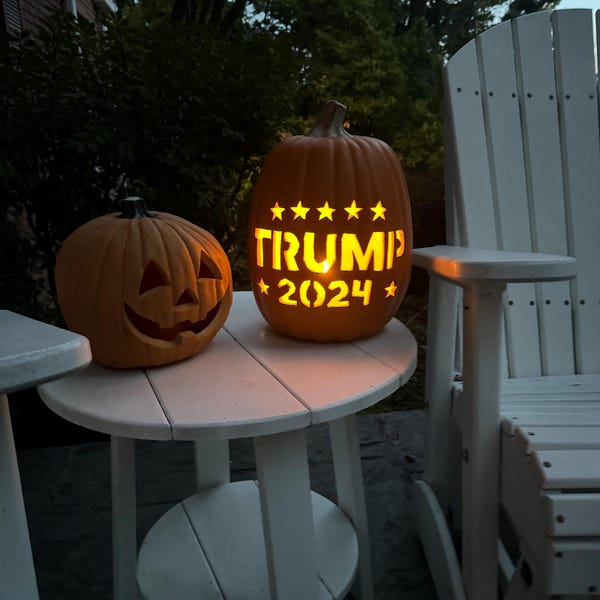 Donald Trump Pumpkin Carving Pattern | Easy Trump 2024 Printable Jack-o ...