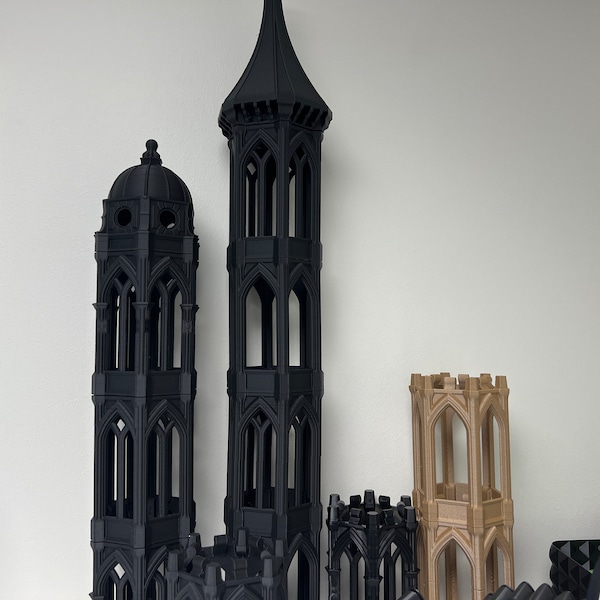 Gothic Tower Stackable Moss Pole Stls for 3D Printing, Plant Totem ...