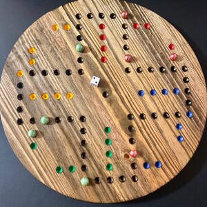 4/6 Player Double-sided Large Round Wahoo Game Board Handmade & Hand ...