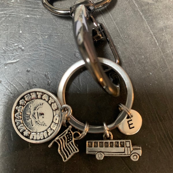 US Navy Keychain, Gift for Navy, Gift for Veteran, Military Gift ...