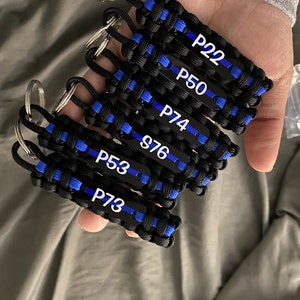 Thin Blue Line Keychain Personalized Police Keychain With - Etsy