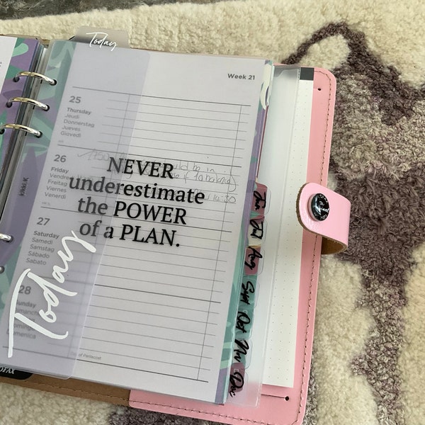 Large Text Today Page Marker, Frosted Plastic , Bookmark, Planner ...