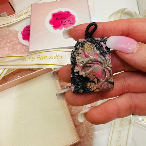 Alashan Agate Sailor Moon & Sailor Mars Handmade Carved Charm Dangler ...