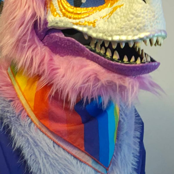 Custom Color Fursuit Scarf, Furry Neck Cover, Kigurumi Neck Bib, Faux ...