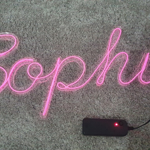 Personalised Name Neon Sign | Handmade Neon Sign | Neon EL Wire | Any ...