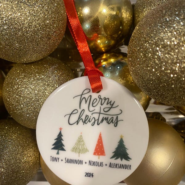 Family Ornament Personalized Christmas Ornament Family Gift 2024 ...