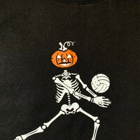 Skeleton Volleyball Pumpkin SVG: Halloween Fall Design (digital ...
