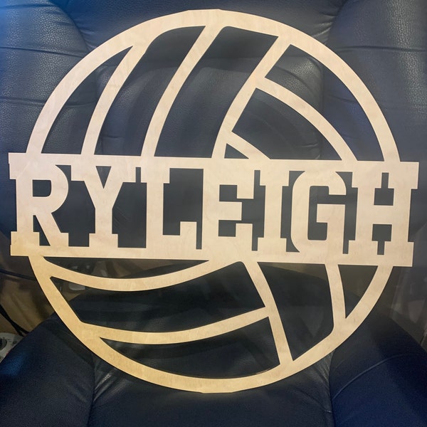 Volleyball Name Sign, Nursery Decor, Personalized Wood Sign, Volley ...