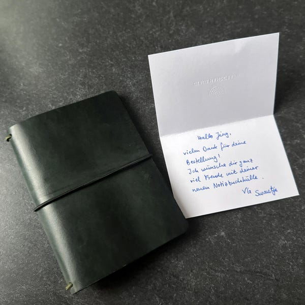 Leather Travelers Notebook Cover With Wallet Insert Regular Standard ...
