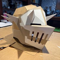 Cardboard Knight Helmet Template: DIY Articulated Close Helmet (PDF ...