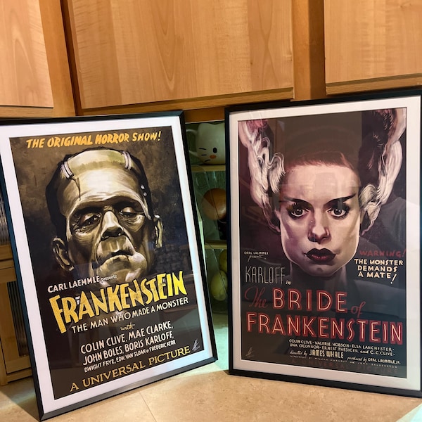 Bride of Frankenstein Art Print – Classic Universal Monsters Horror ...