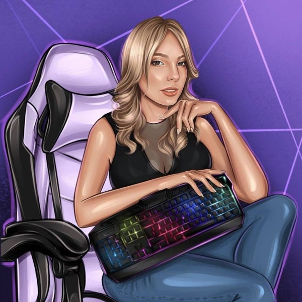 Twitch Streamer Logo Design, Custom Cartoon Logo Portrait From Photo ...