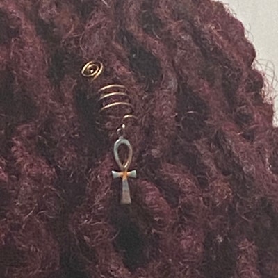 Ankh Earrings Flame Colored Copper Ankh Jewelry Egyptian Ankh Jewelry ...