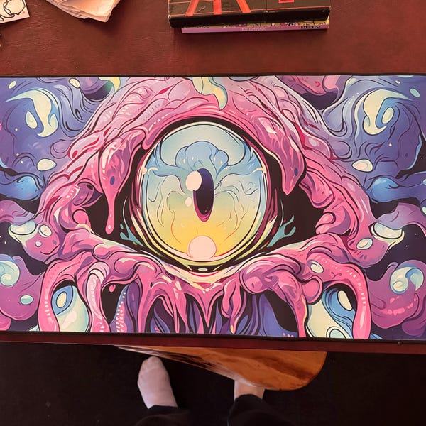 MTG Playmat, 80's Monster Horror Themed TCG Playmat, Unofficial MTG ...