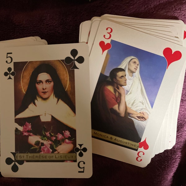 Holy Playing Cards® Catholic Saints Deck - Unique Religious Gift for ...