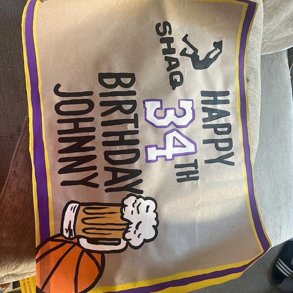 Hand Painted Homecoming Banner: Custom Floral Party Sign - Etsy